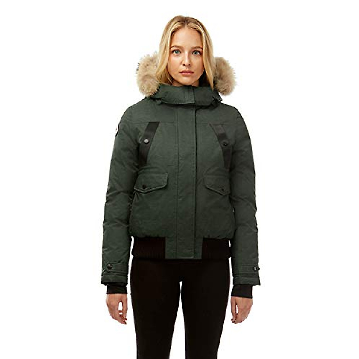 Triple F.A.T. Goose Norden Womens Winter Coat - Winter Coats For Women - Puffer Jacket Womens - Women Winter Jackets (Large, Olive)