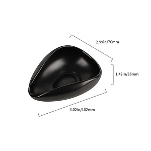 watchget Ceramic Coffee Dosing Cup & Tea Storage Tray, Single Dose Measuring Container for Coffee Beans & Loose Leaf Tea Dosing Vessel, Black