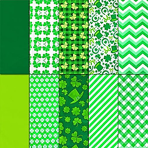 SANNIX 100 Sheets St. Patrick's Day Tissue Paper Irish Shamrock Clover Green Bulk Gift Wrapping Paper for St. Patrick's DIY Crafts Spring Holiday Decoration Gift Packing Favors, 19.7 ×13.8 Inch