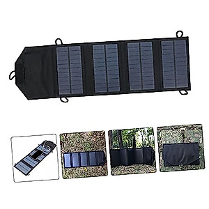 CLISPEED 4pcs Solar Panels USB a Charger Portable Cell Phone Charger Cargador C Charger for Car Portable Phone Charger USB Charger Practical Solar Panel Cloth Battery Yacht Boat