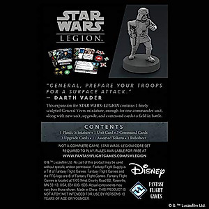 Star Wars: Legion General Veers COMMANDER EXPANSION - Lead Imperial Forces to Victory! Tabletop Miniatures Strategy Game, Ages 14+, 2 Players, 3 Hour Playtime, Made by Atomic Mass Games