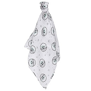 Lambs & Ivy Star Wars Baby Yoda/The Child Swaddle Blanket & Lovey Gift Set