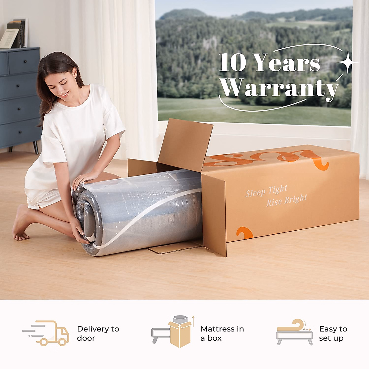 Sweetnight Full Size Mattress, 12 Inch Gel Memory Foam Mattress in a Box, Plush Comfort Full Mattress for Motion Isolation & Pressure Relief, Gray, Starry Night,Grey