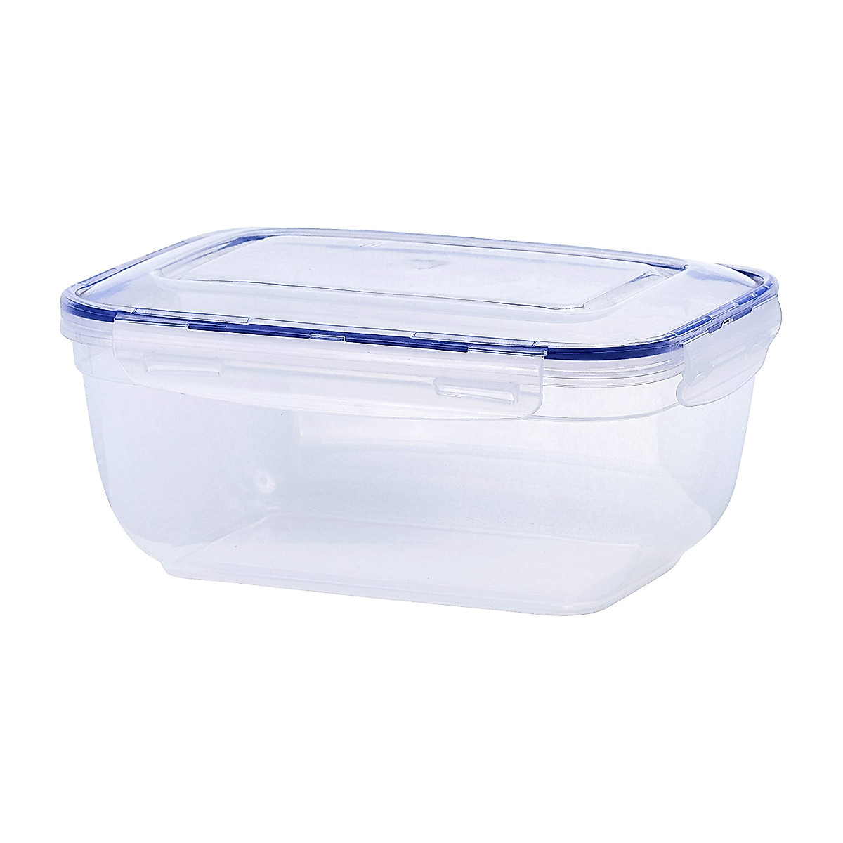 Superio Pack of 4 Plastic Food Storage Containers with airtight Lid for Pantry, Fridge- 80 Oz- BPA Free, Leakproof Sealed Container- Microwave, Dishwasher and Freezer Safe, Clear (Clear)