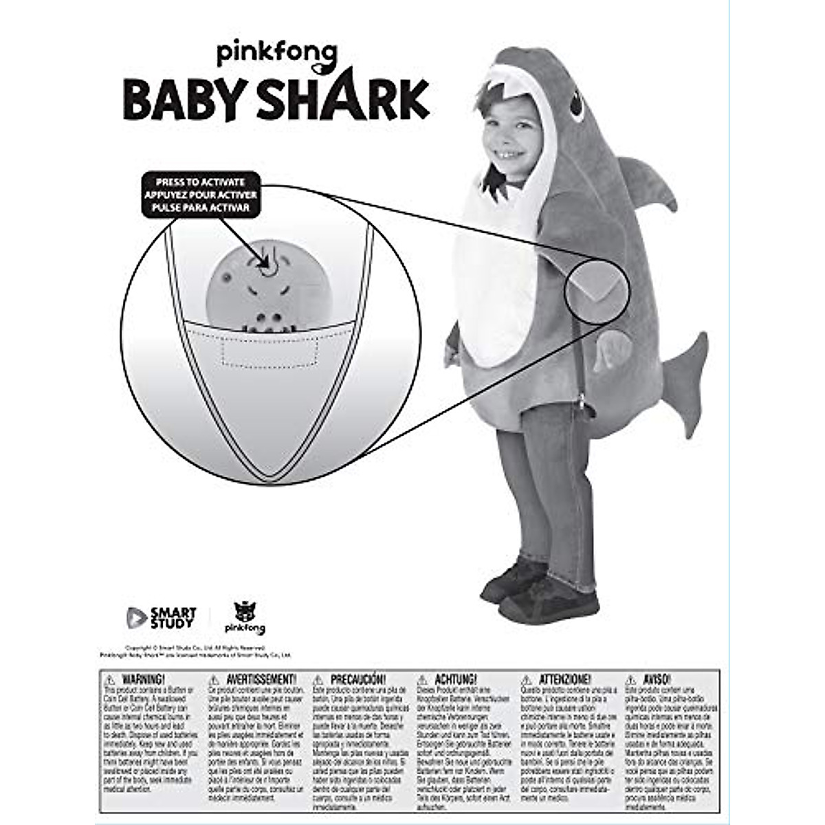 Rubies Toddler Baby Shark Costume for Themed Parties and Halloween, Multi, Toddler US