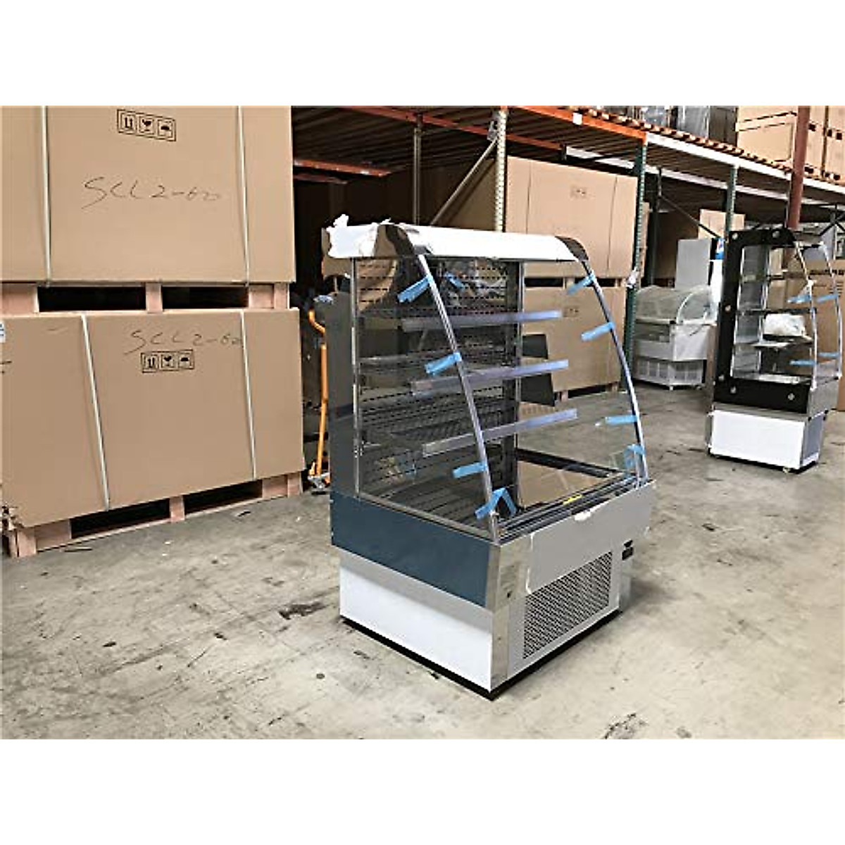 Commercial Refrigerator Open Air Merchandiser Slope 39" Wide Grab And Go Display Cooler CF-380