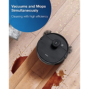 ECOVACS Deebot T8 AIVI Robot Vacuum Cleaner, Vacumming and Mopping in One-Go, Laser Mapping, Smart AI Object Recognition, On-Demand Live Video, Custom Clean, 3+ Hours of Runtime