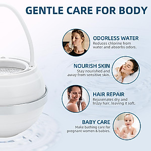 Bath Ball Filter, Bath Ball Water Filter, Bathtub Water Filter, Bath Ball Bathtub Water Filter for Tub Faucet - BPA Free - White