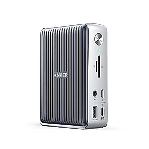 Anker 577 Docking Station (13-in-1, Thunderbolt 3) 85W Charging for Laptop, 18W for Phones, 4K Dual Display, 10 Gbps USB-C Data, Ethernet, Audio, SD 4.0