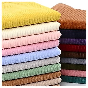 Corduroy Fabric Solid Color Thick DIY Sewing Crafts Materials, Ribbed Fabric, Perfect for Sewing, Crafting, Home Decor Projects, Coat, Shirt, Dress, Pants, Costume, Sofa, 50x155cm (Color : Camel-Colo
