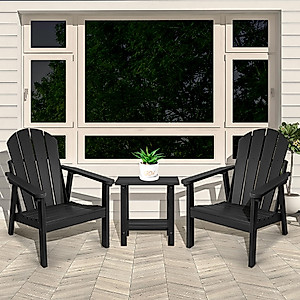 NAVINE Adirondack Chair Set of 4, HDPE All Weather Adirondack Chairs, Fire Pit Chairs, Patio Chairs, Lawn Chairs. Perfect for Porch, Patio, Poolside, Deck.