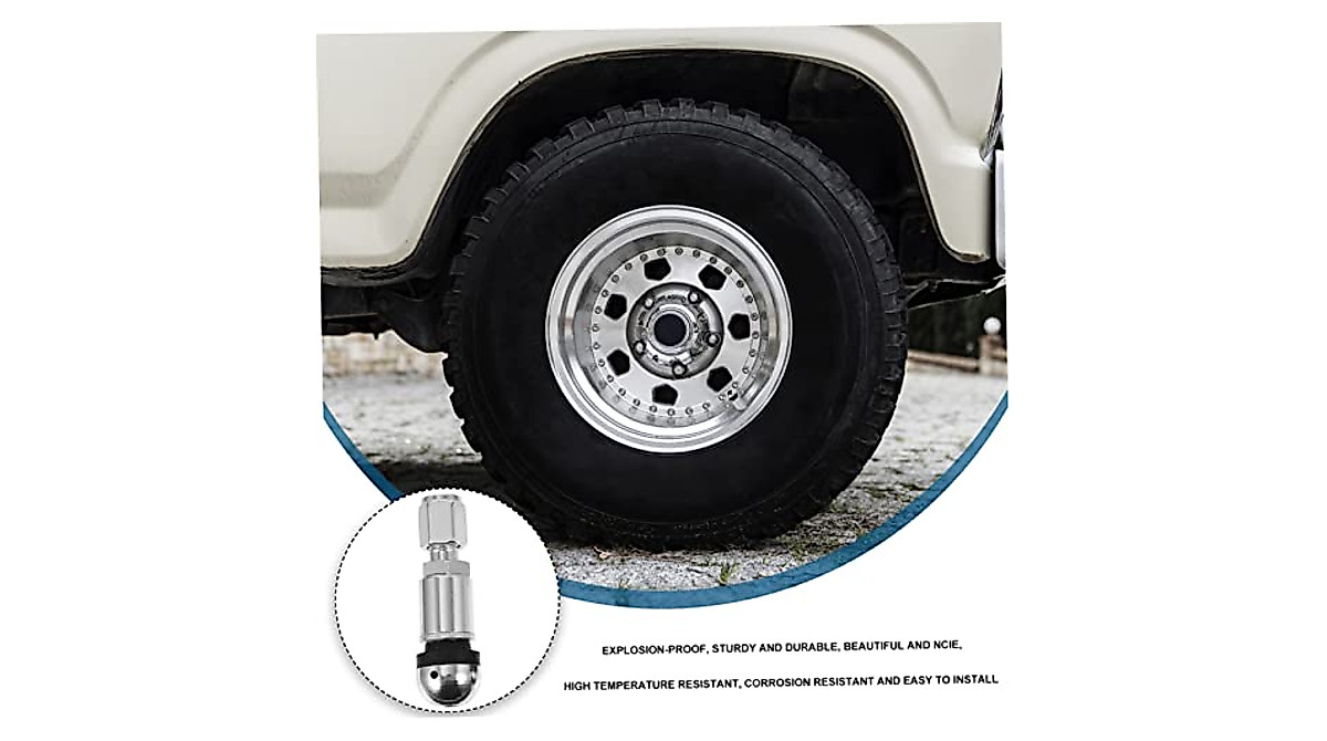 Milisten 4 Pcs Aluminum Alloy Valve Stems for Car & Motorcycle Tires