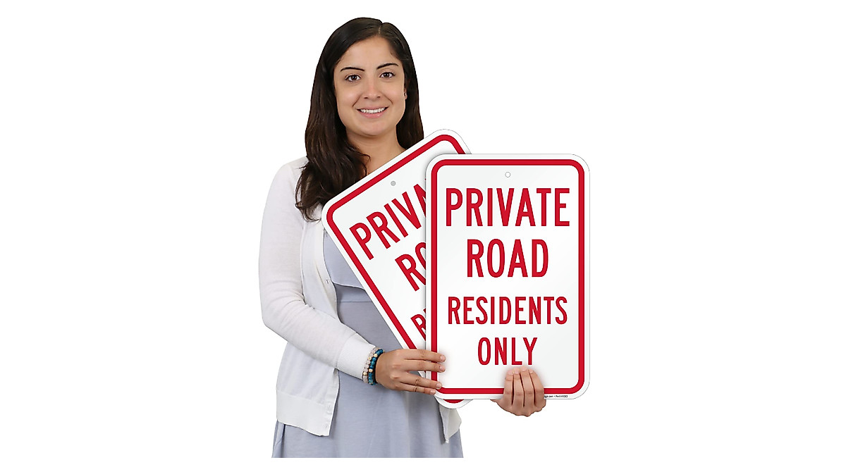 Durable SmartSign Private Road Signs - 2 Pack