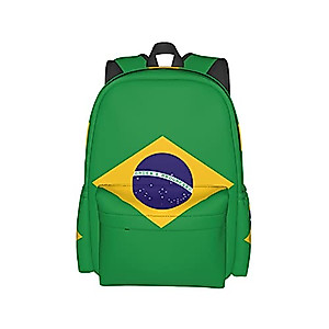 Lightweight Laptop Backpack Brazil Flag School Backpack Bookbags Schoolbag Casual Daypacks