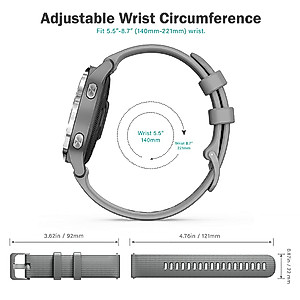 TUSITA Quick Release Silicone Band 22mm Replacement for Garmin Vivoactive 4,Venu 2, Galaxy Watch 46mm / Watch 3 45mm, Gear S3 Frontier, Fossil Gen 5, Amazfit GTR 2 2e 3 Pro,Ticwatch Pro 3 2020, SW022