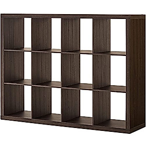Better Homes and Gardens 12-Cube Organizer, Tobacco Oak