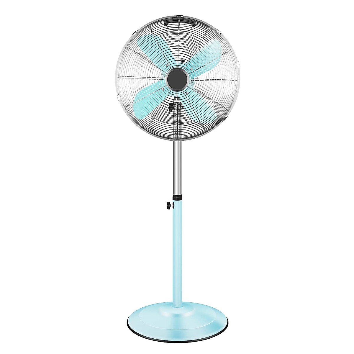 InfiniPower 16 Inch High Velocity Stand Fan, Adjustable Heights, 75°Oscillating, Quality Made Fan with 3 Settings Speeds, Heavy Duty Metal for Industrial, Commercial, Residential, Color: Green