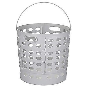 Laundry Basket Collapsible Baby toys Organizer, Foldable Storage Bin, Compact Toy Bins, Baskets for Dirty Clothes, Space Saver for Small Rooms, (1 count) Grey