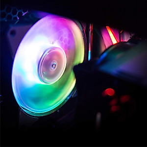 Cooler Master 3IN1 MasterFan MF120R ARGB 120mm Addressable RGB Fan - Riffle Bearing, Hybrid Air Balance Fan Blade Design, and Jam Sensor Protection