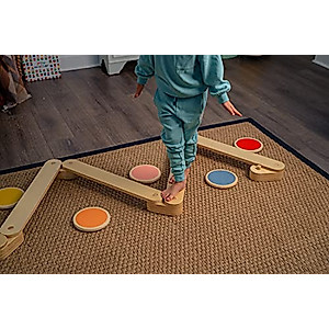 Avenlur Majesty Wooden Balance Beam, Stepping Stones, Obstacle Course - Montessori Waldorf Style Indoor Gym Playset for Kids, Toddlers & Children (2-8 yrs) - Enhance Coordination and Motor Skills