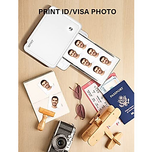 iDPRT 4'' x 6'' Photo Printer, Instant Photo Printer with 10 Sheets & 1 Ribbon, Full-Color Photo, AR Video Printing, Thermal Dye Sublimation, Thermal Photo Printer for Home Use, Support iOS Android