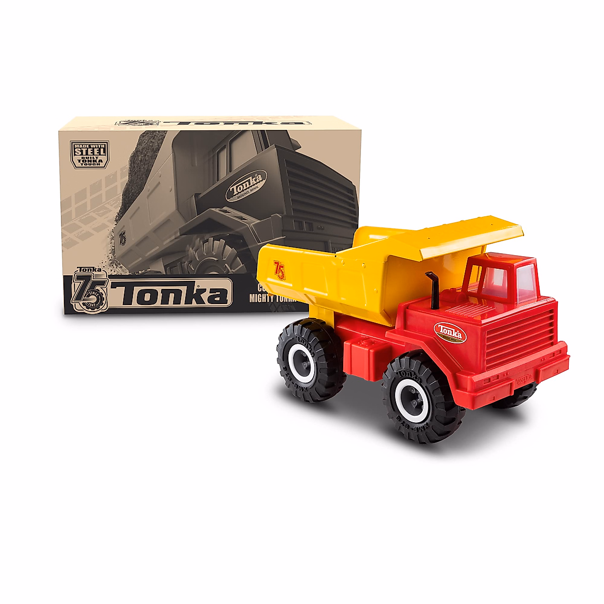 Tonka - Steel Classics, Commemorative 1968 Mighty Dump Truck, 75th Anniversary - Amazon Exclusive - Frustration-Free Packaging (FFP), Unisex Children