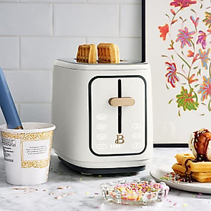 Beautiful 2 Slice Touchscreen Toaster, White Icing
