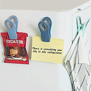 Chip Clips with Magnetic, LYGZTing 10 Pcs Chip Clips, Food Clips,Chip Clips Bag Clips Food Clips Chips Clips Refrigerator Magnet Clips, Storage with Air Tight Seal Grip, Snack Bags, Food Bags