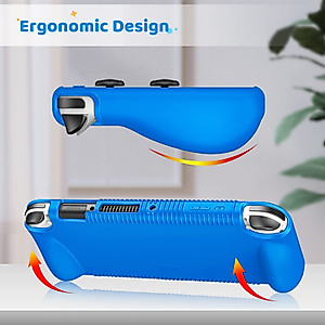Fintie Case Soft Silicone Protective Cover, [Anti-Slip] Shockproof Case w/Ergonomic Grip, Grip Case for Console 7.0" (Blue)