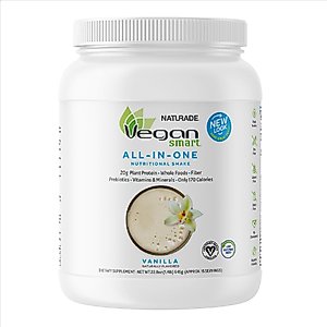 Vegansmart Naturade Plant Based Vegan Protein Powder - All-in-One Nutritional Shake Protein Blend - Gluten Free & Non-GMO - Vanilla - 2 Pack (30 Servings)