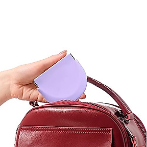 ChezMax Retainer Case 2 Pcs, Silicone Mouth Guard Case with Vent Hoels, Cute Denture Container Braces Holder for Women Kids Men, Portable Travel Aligner Cleaner Case for Invisalign Accessories(Purple)