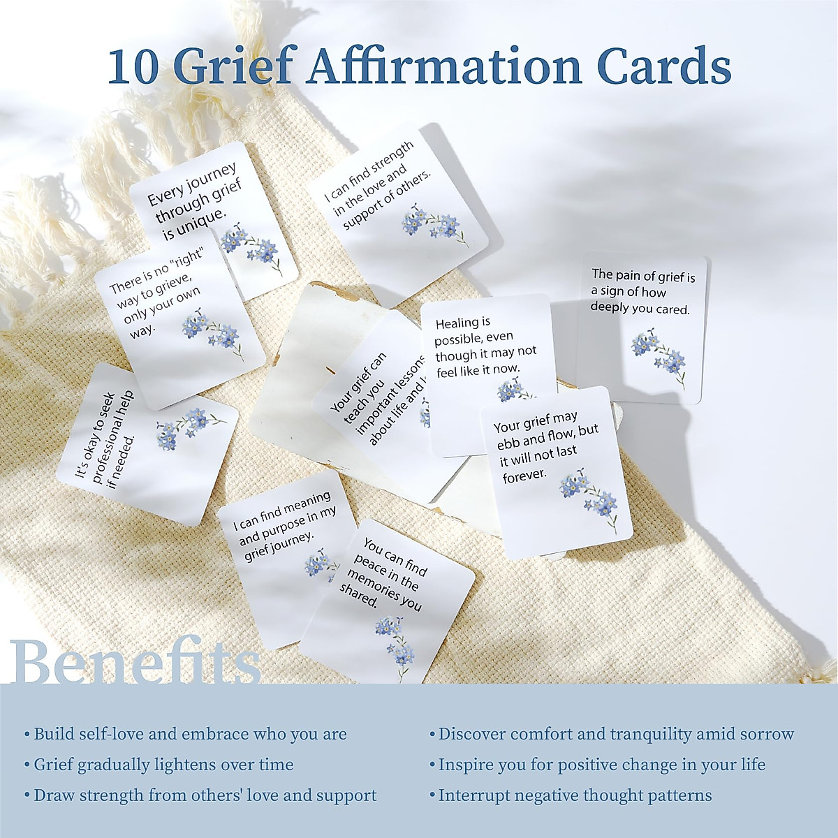 Forget Me Nots Sympathy Gift Baskets Bereavement Gifts for Loss of Loved One Mother Father Condolences Rememberance Grief Gifts Funeral Sorry for Your Loss Hug Gift Ideas for Women