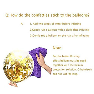 10pcs Gold Confetti Balloons，12 inches Happy Birthday Sign Party Balloons with Golden Rose Paper Confetti for 60th Anniversary Birthday Party