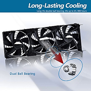 SCCCF 3x90mm 92mm Graphic Card Fans, Graphics Card Cooler, Video Card VGA Cooler, PCI Slot Fan GPU Cooler