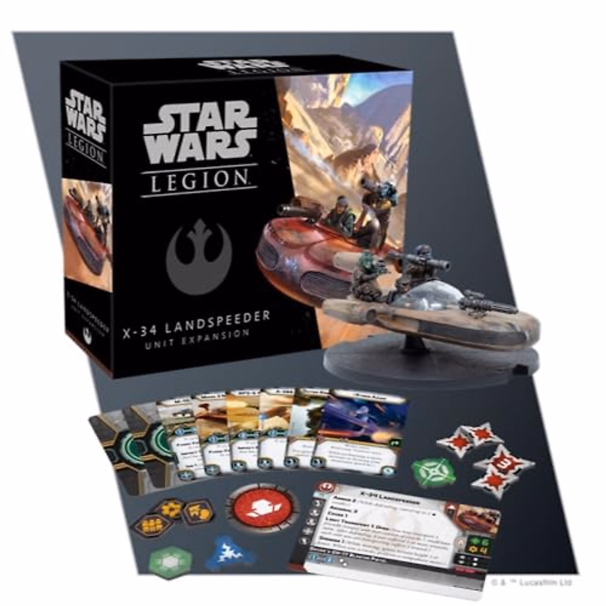 Atomic Mass Games Star Wars Legion X-34 Landspeeder Expansion | Two Player Battle Game | Miniatures Game | Strategy Game for Adults and Teens | Ages 14+ | Average Playtime 3 Hours | Made