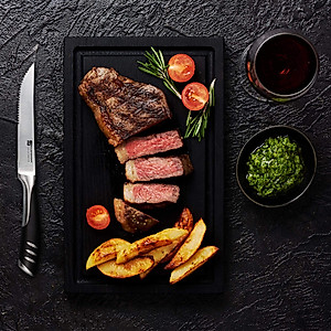 ALLWIN-HOUSEWARE W Premium 8-Piece German High Carbon Stainless Steel Steak Knife Set, Double Forged Full Tang Kitchen Dinner Steak Knives