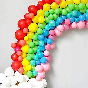 Beaumode 5 Inches Tiny Balloons Assorted Latex Rainbow Balloons 200pcs for DIY Balloon Garland Balloon Game Bridal Shower Bachelorette Birthday Party Centerpiece Decor