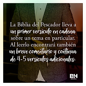 Reina Valera 1960 Biblia del Pescador, letra grande, caoba símil piel | RVR 1960 Fisher of Men Bible Hand size, Mahogany LeatherTouch (Spanish Edition)