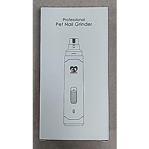 Casfuy Dog Nail Grinder Upgraded - Professional 2-Speed Electric Rechargeable Pet Nail Trimmer Painless Paws Grooming & Smoothing for Small Medium Large Dogs & Cats (Dark Blue)