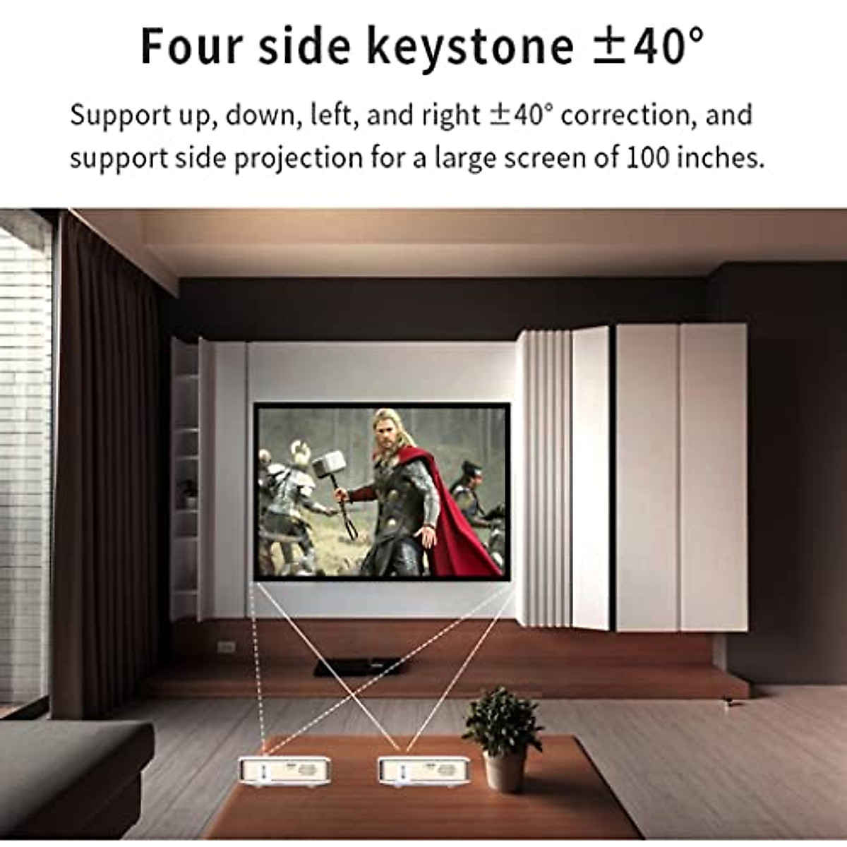 N/A S350 Mini Dlp Projector Smart Tv Android 9.0 Pico Protable 1080p Outdoor 4k Cinema for Smartphone ( Color : E )