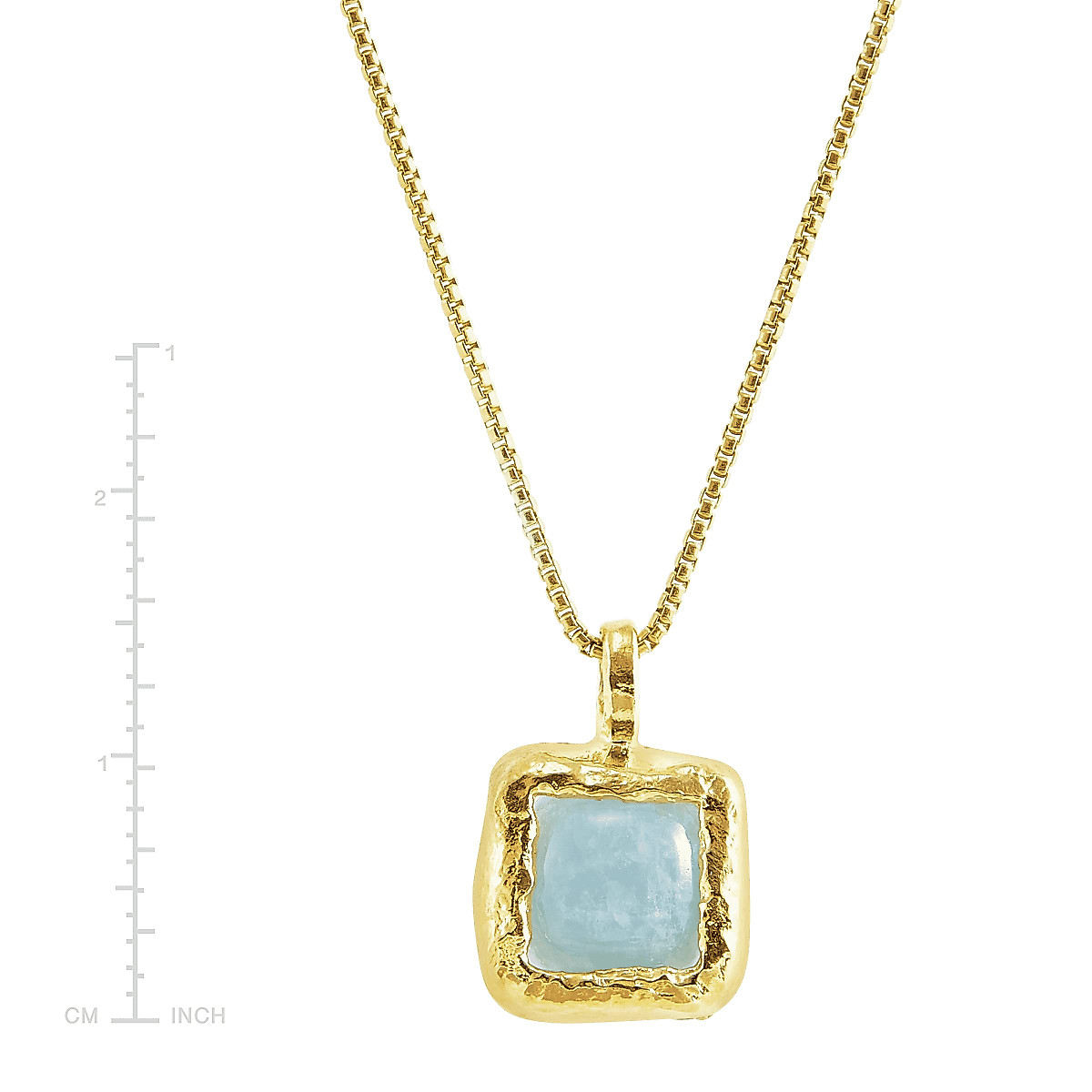 Silpada 'Mediterra' Natural Aquamarine Necklace in 14K Gold-Plated Sterling Silver, 16" + 2"