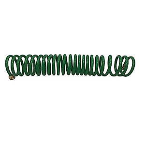 Recoil Hose Garden Hose EVA Curly Water Hose with Brass Connectors Watering Hose Coil Plastic Spring Hose Resistant Garden Coil Hose Self Coil Hose 25 FT, Green