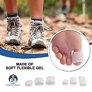 Dr. Frederick's Original Gel Toe Tubes 12 Piece Variety Pack - Small, Medium and Large Sizes - Toe Protectors & Separators for Calluses - Blisters - Corns