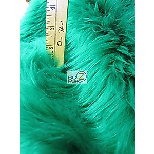 Ecoshag™ Faux Fake Fur Solid Shaggy Long Pile Fabric Sold by The Yard DIY Coats Costumes Scarfs Rugs Accessories Fashion (Turquoise)