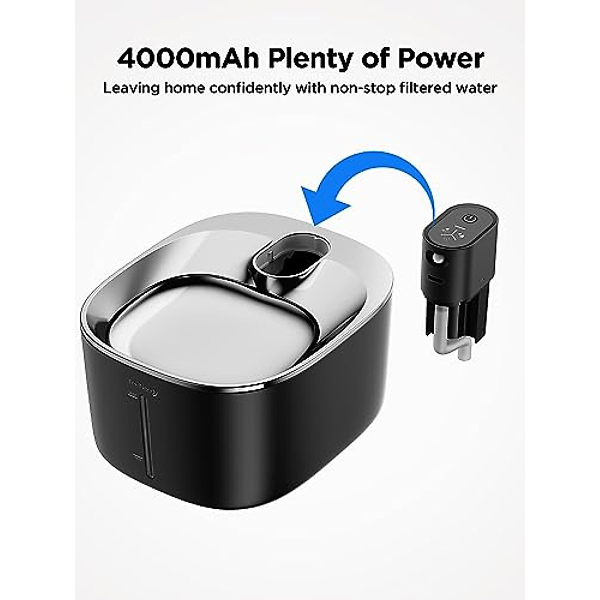 FEELNEEDY Replacement Controller Compatible for Wireless & Battery Operated 4L/135fl oz Cat Water Fountain (YPD-C004P,YPD-C004S)