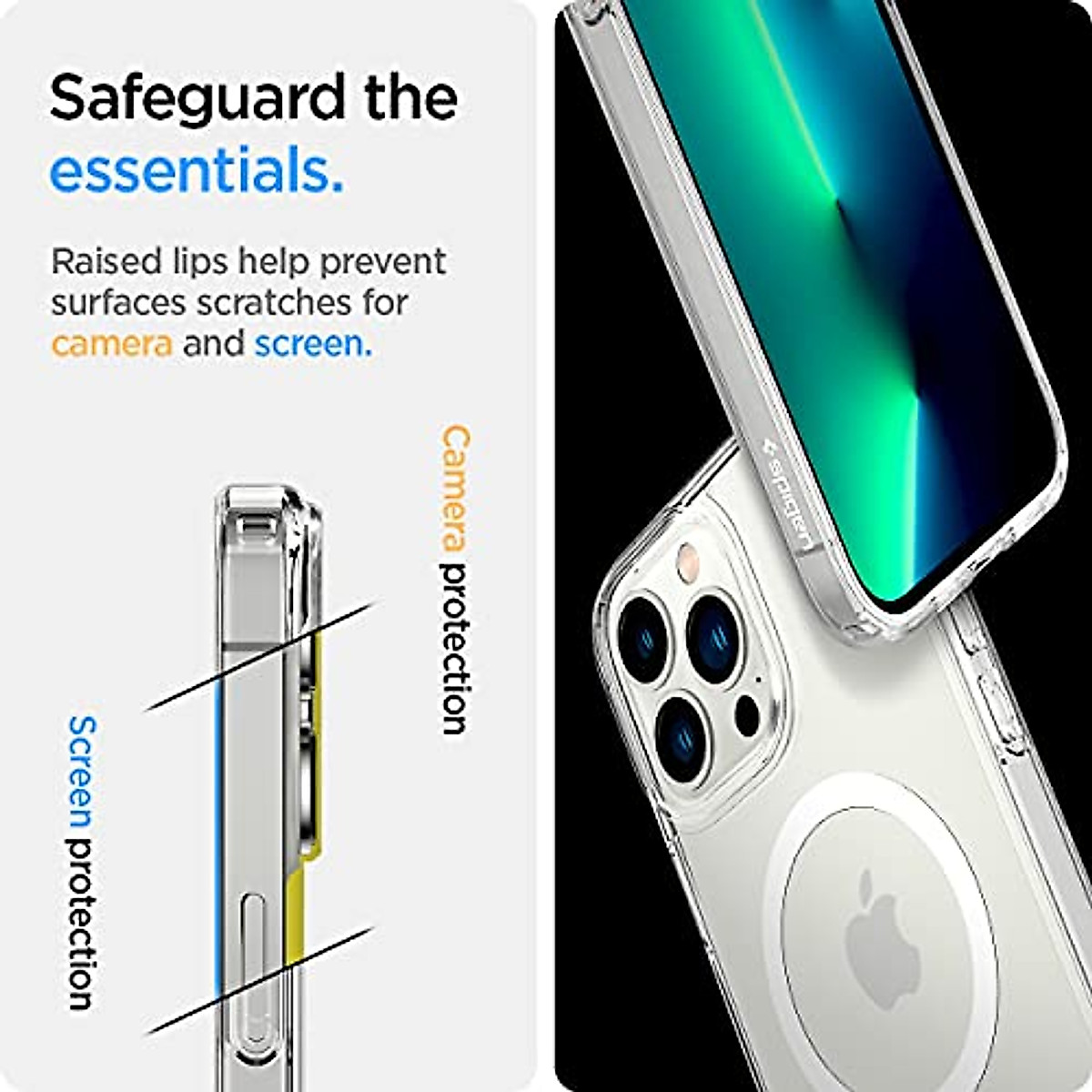 Spigen Ultra Hybrid Mag (MagFit) Compatible with MagSafe Designed for iPhone 13 Pro Max Case (2020) - White
