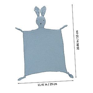 Plushes Pure Cotton Soothing Towel Baby Newborn Security Blankets for Cotton Baby Blankets Kids Blanket Cotton Blanket Muslin Animal Blanket Blue Baby Cotton Blanket Rabbit