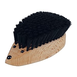 Redecker Hedgehog Clothes Brush with Oiled Beechwood Handle and Pig Bristles, Natural Lint Remover and Garment Care Brush, Compact Size, Made in Germany