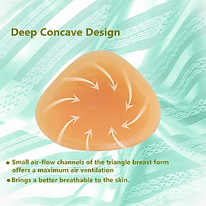 One Piece Triangle Silicone Breast Forms Mastectomy Prosthesis Bra Enhancer Inserts for Breast Cancer Patients