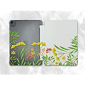 Cute Wildflower Kawaii Plants case Compatible with iPad Mini Air Pro 7.9 8.3 9.7 10.2 10.9 11 12.9 inch Pattern Cover New 2022 2021 Trifold Stand 3 4 5 6 7 8 9 Generation 481 (10.2" 7/8/9 gen)